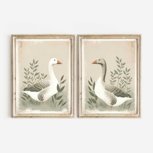 Farm Goose Wall Art, Goose Print, Vintage Farm Animal Print, Farmhouse ...