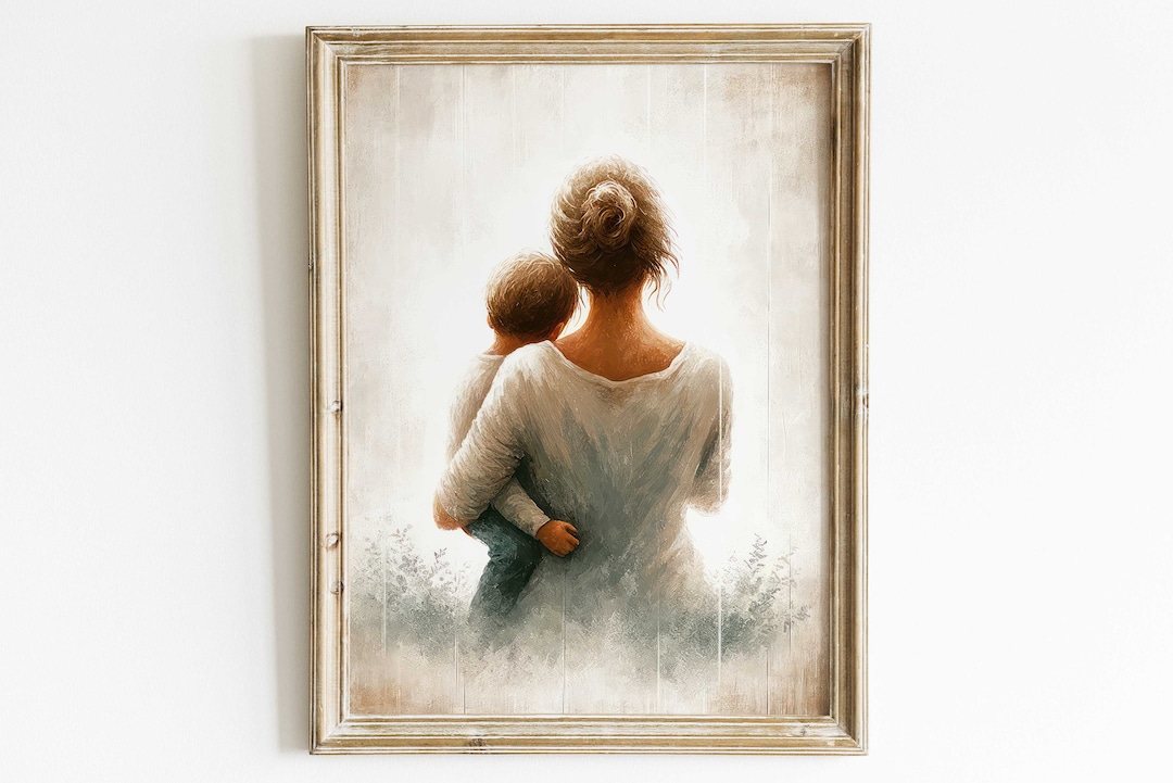 Mutter Wandkunst, Mutter und Sohn Druck, Geschenk für Mütter, Eltern ...