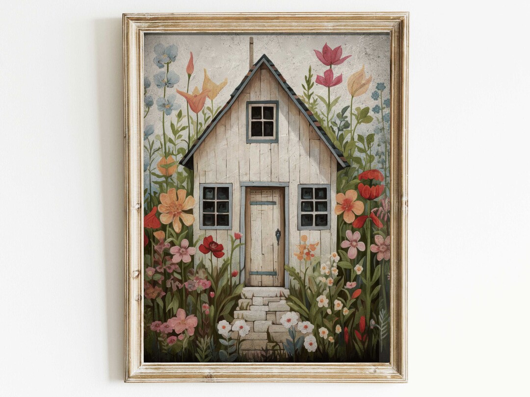 Little House Art Print, Tinyhouse Decor, Zen Home Decor, Summer House ...