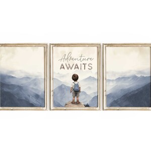 Adventure Awaits Quote Print, Boys Adventure Decor, Nursery Quote Boy ...