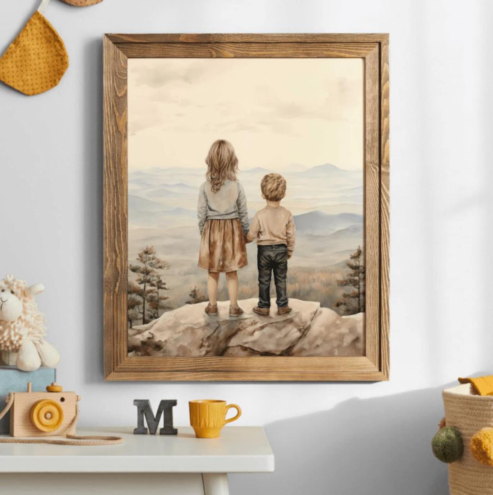 Sibling Print, Adventure Nursery Decor, Brother and Sister Shared ...