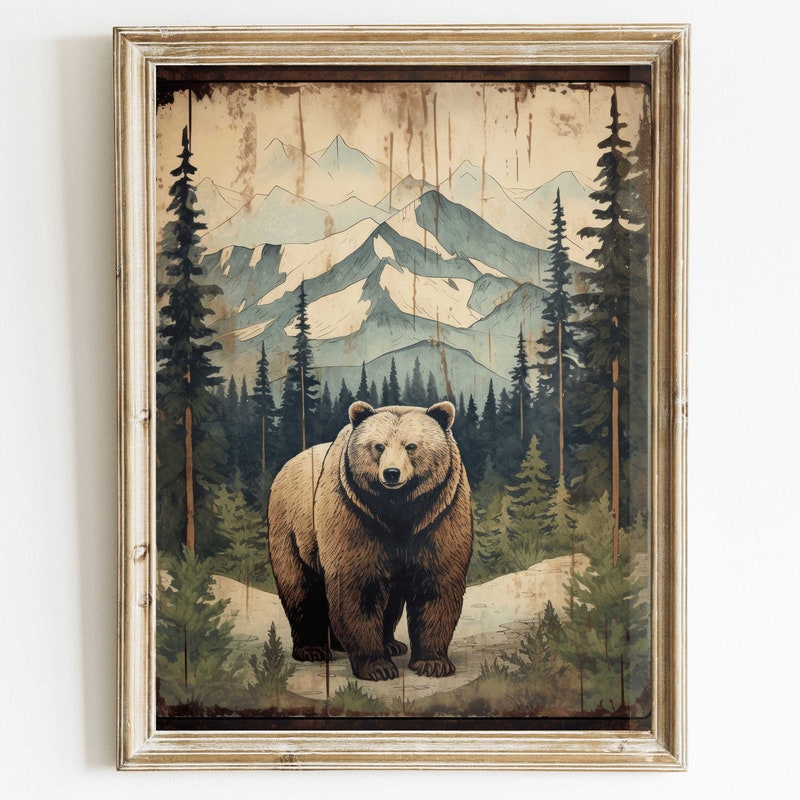 Bear Print - Etsy