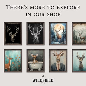 Deer Wall Art, Hunting Wall Decor, Rustic Animal Print, Deer Hunting ...
