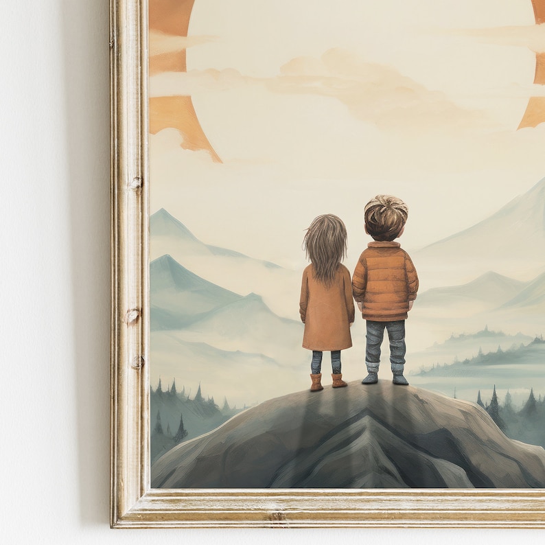 Brother & Sister Adventure Triptych Print Set - Vintage Sibling Wall ...