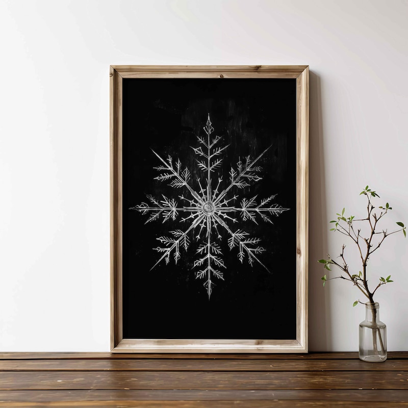 Chalkboard Snowflake - Etsy