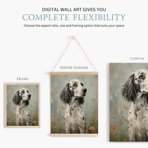English Setter Art Print, English Setter Painting, Vintage Dog Decor ...