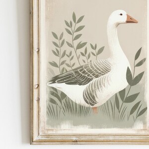 Farm Goose Wall Art, Goose Print, Vintage Farm Animal Print, Farmhouse ...