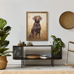 Labrador Decor, Vintage Lab Wall Art, Printable Dog & Flowers Artwork ...
