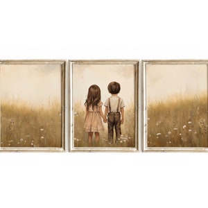 Sibling Print, Brother and Sister Wall Art, Shared Bedroom Decor, Set ...