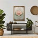 Ornamental Pink Flower Print, Rustic Floral Wall Art, Abstract Floral ...