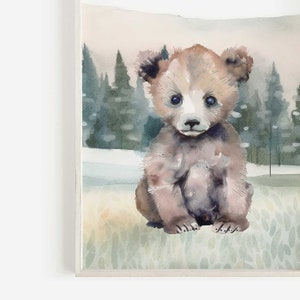 Woodland Baby Animal Nursery Wall Art, Bear, Wolf & Fox Prints ...