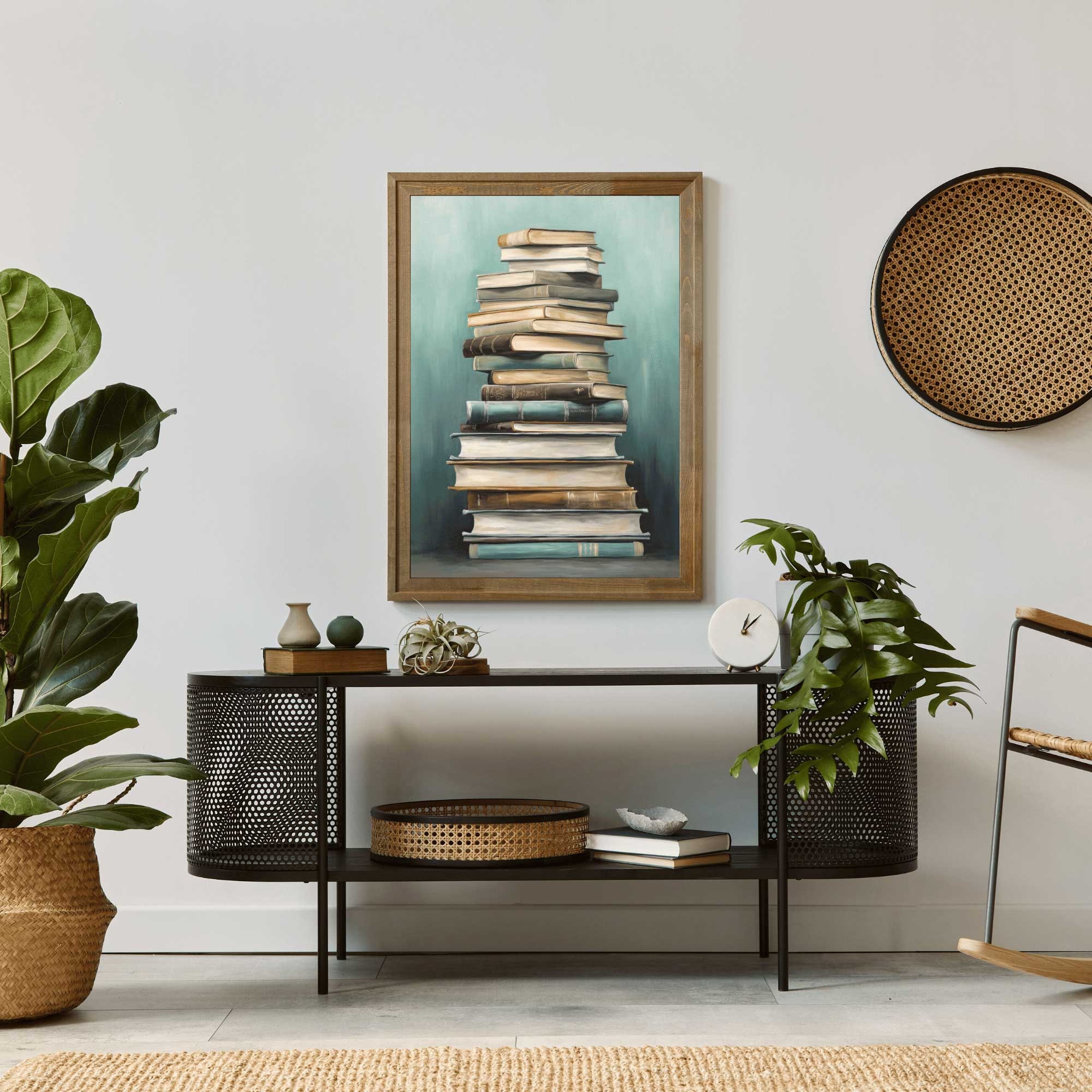 Books Wall Art, Book Lovers Art Print, Reading Book Decor, Old Books ...
