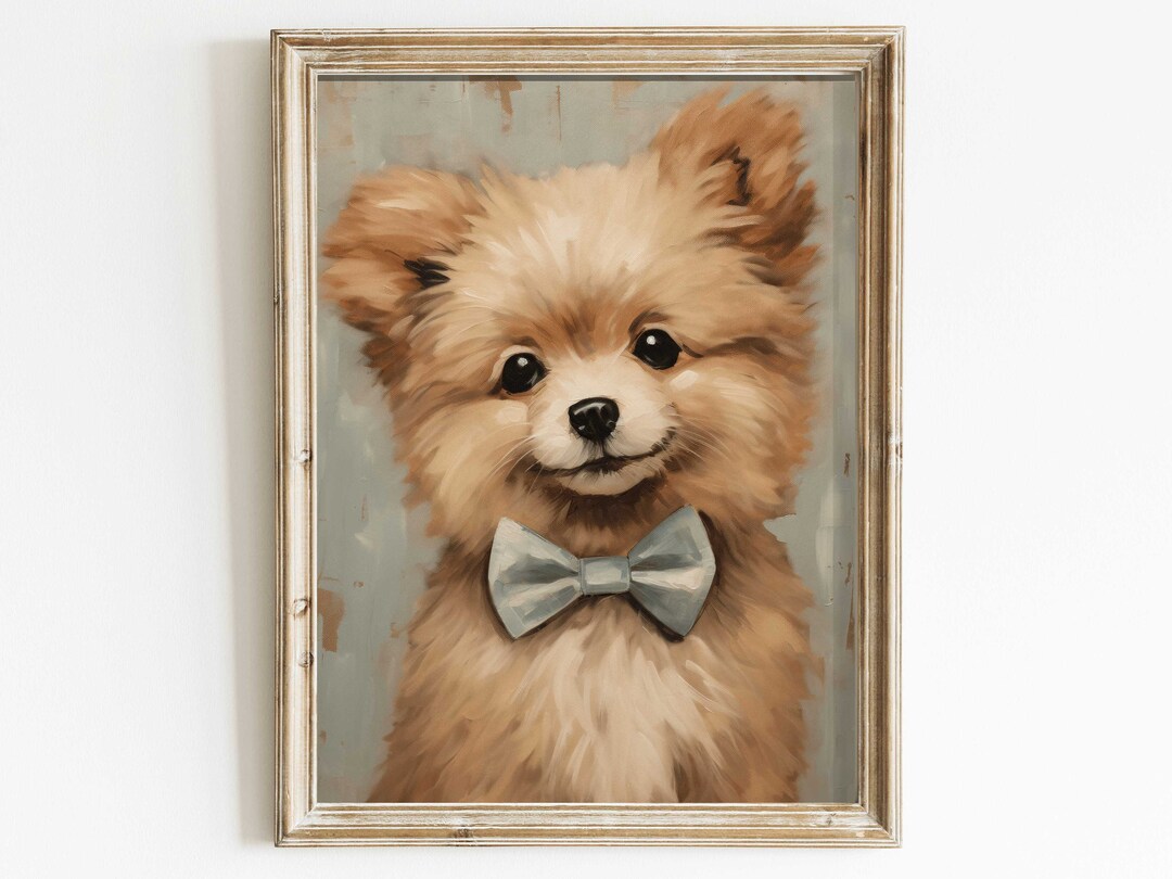 Vintage Pomeranian Printable Art, Pomeranian Dog Decor, Ideal Gift for ...