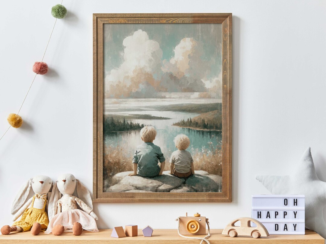 Brothers Room Decor, Boy Adventure Nursery, Brothers Bedroom Print ...