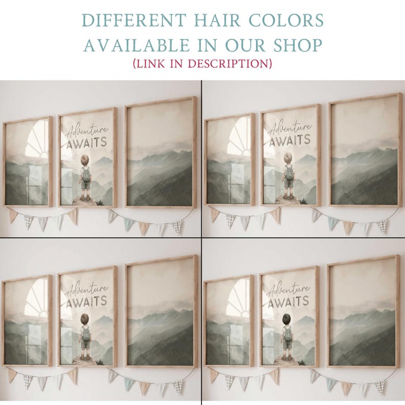 Adventure Awaits Print, Adventure Wall Art Boy, Mountain Nursery Prints ...