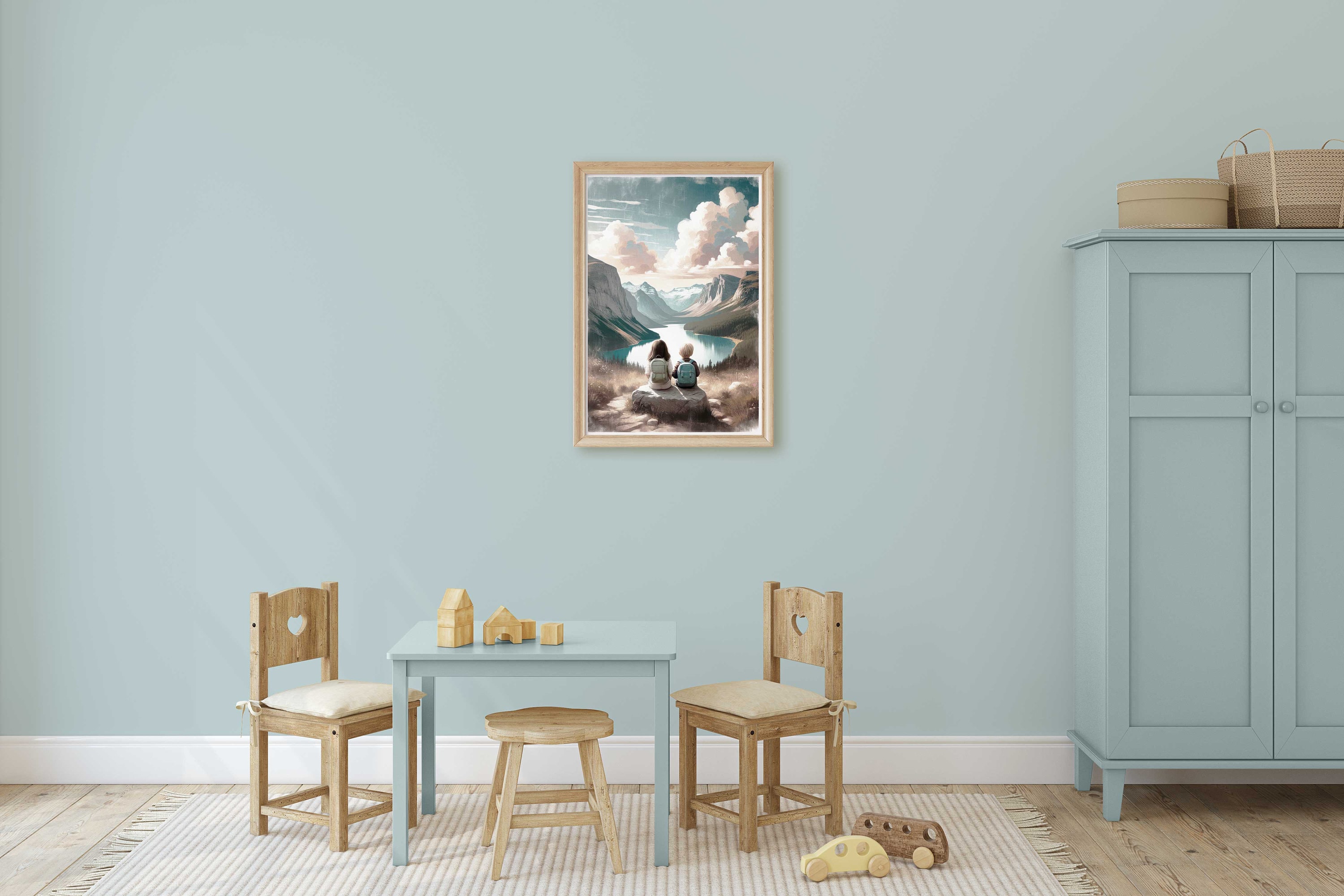 Brother and Sister Wall Art, Sibling Room Art, Adventure Art, Boy ...