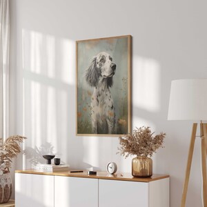 English Setter Art Print, English Setter Painting, Vintage Dog Decor ...