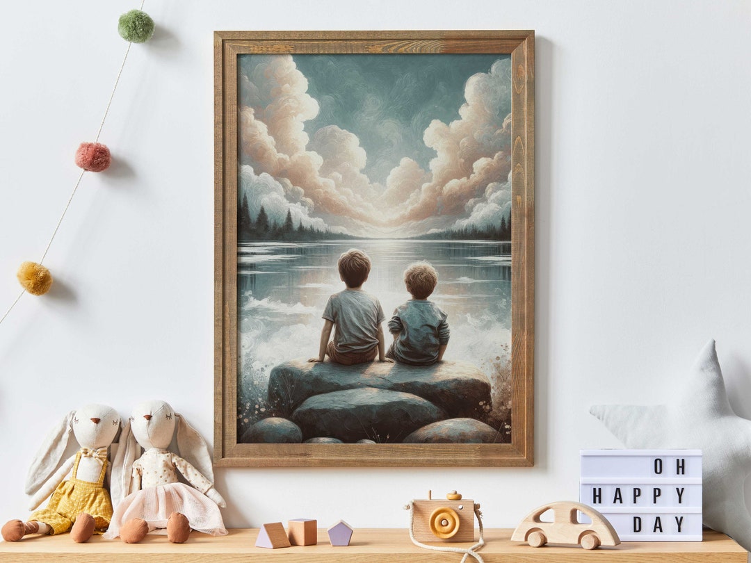 Brothers Room Wall Art, Brother Print, Boys Adventure Print, Brothers ...