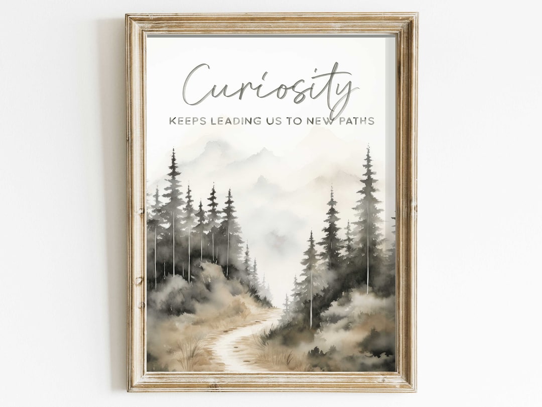 Curiosity-inspired Watercolor Forest - Quote Wall Art - Printable ...