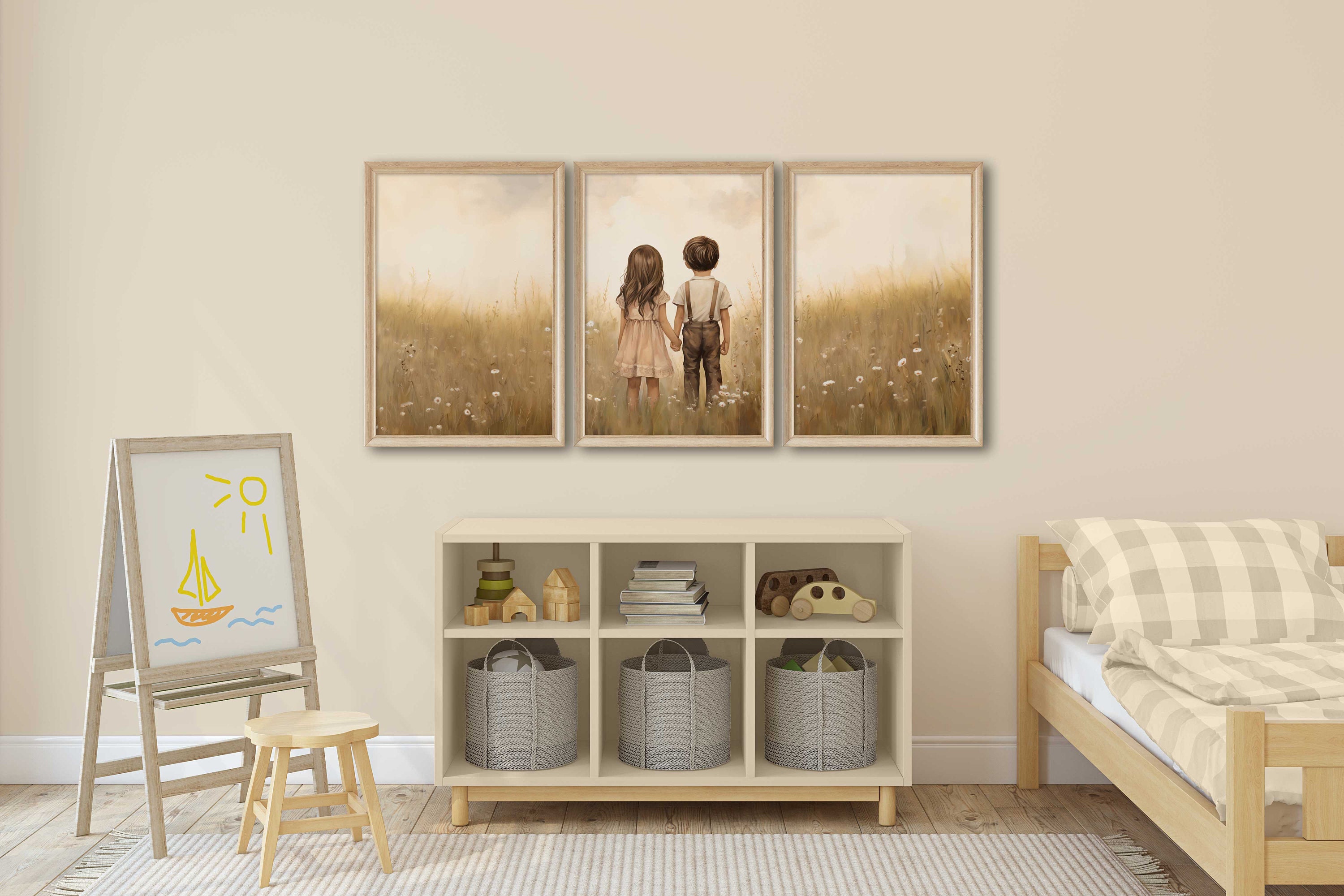 Sibling Print, Brother and Sister Wall Art, Shared Bedroom Decor, Set ...