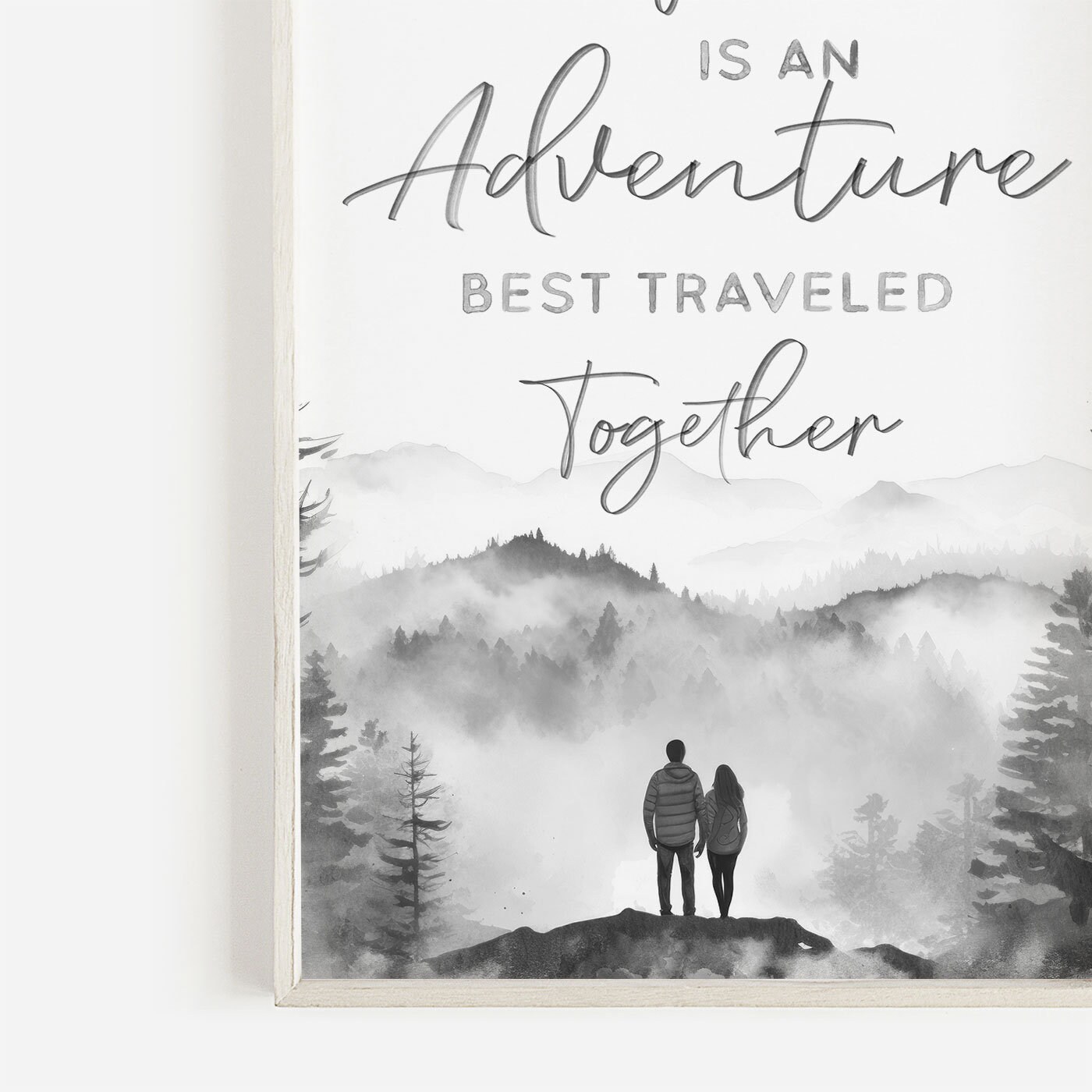Love Quote Art, Quote Decor, Life is an Adventure Wall Art, Vintage ...