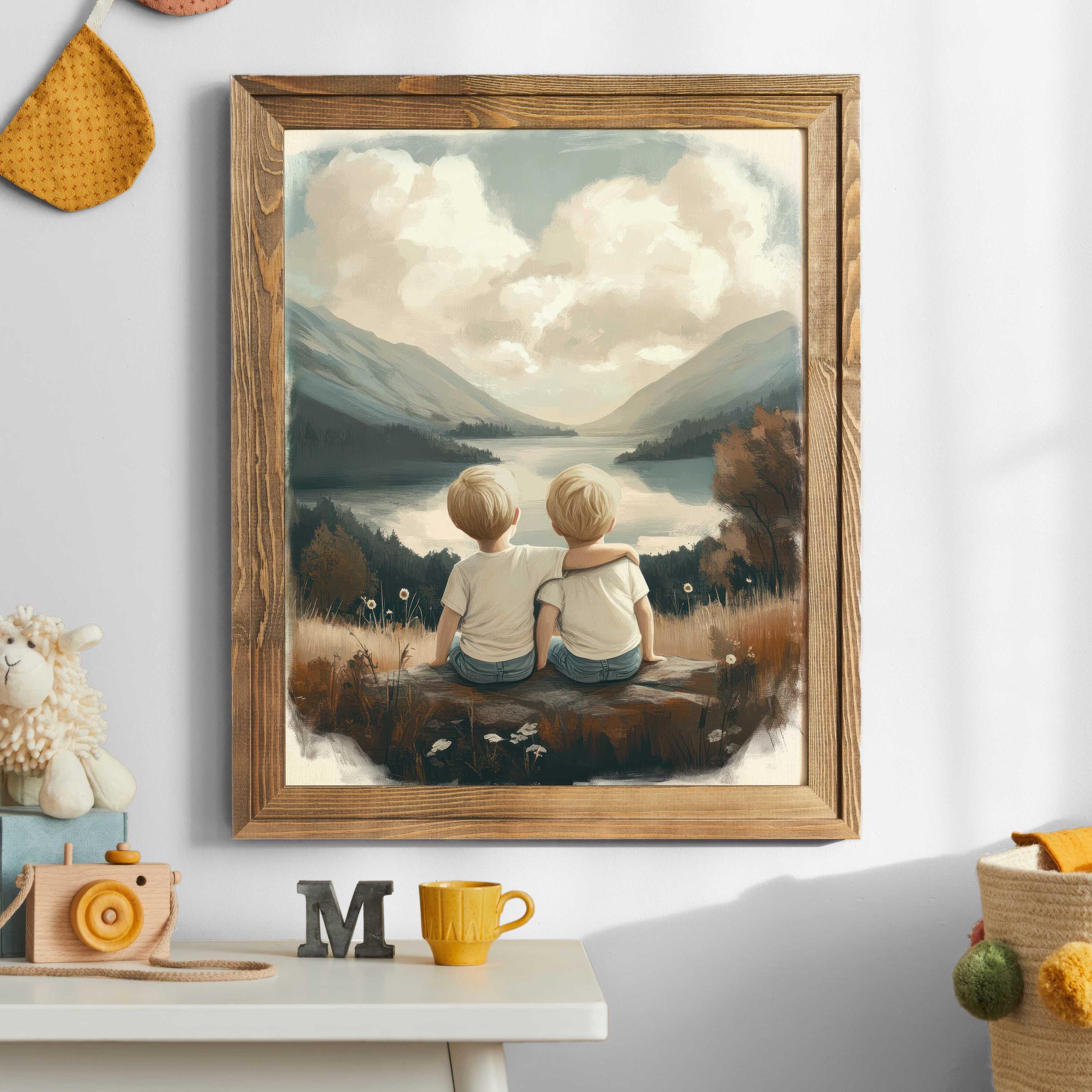 Twin Boy Nursery Decor, Twin Print, Twin Brother Wall Art for Bedroom ...