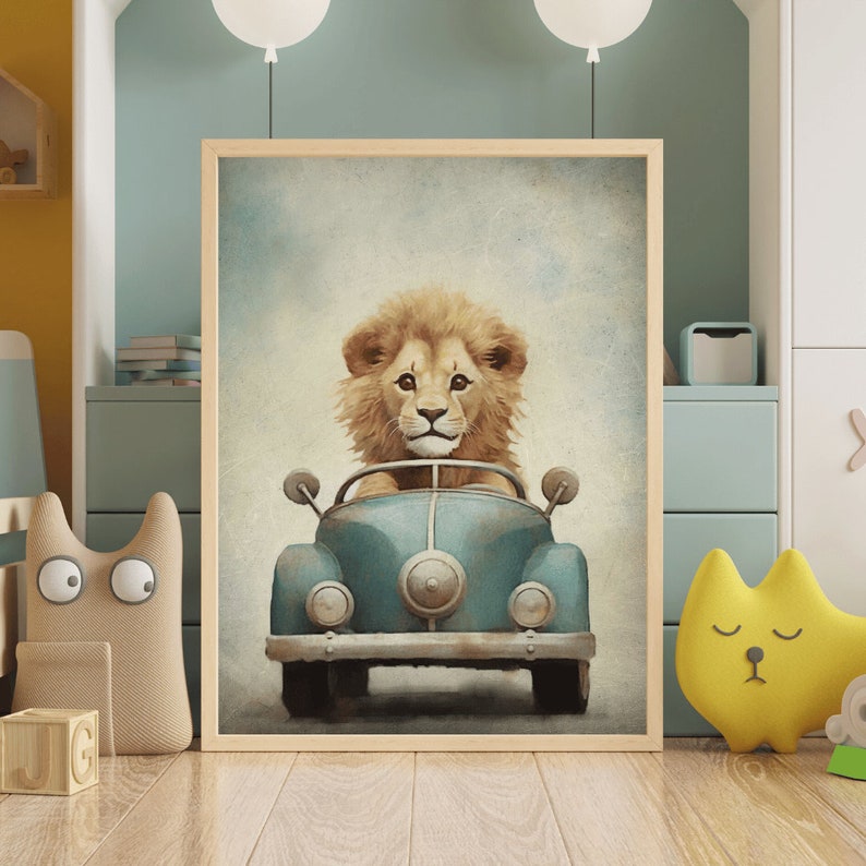 Roaring Roads: Vintage Lion's Drive - Distinctive Boys' Nursery ...