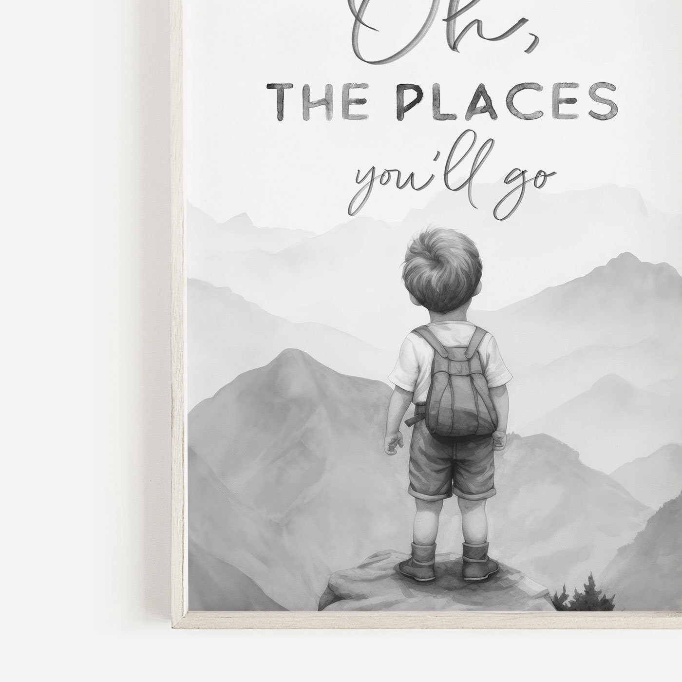 Oh the Places You'll Go, Nursery Quote Print Boy, Boy Adventure Nursery ...