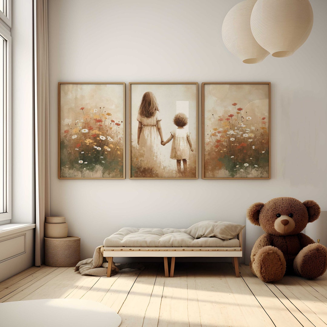 Sister Room Prints, Set of 3, Sister Bond, Sibling Painting, Best ...
