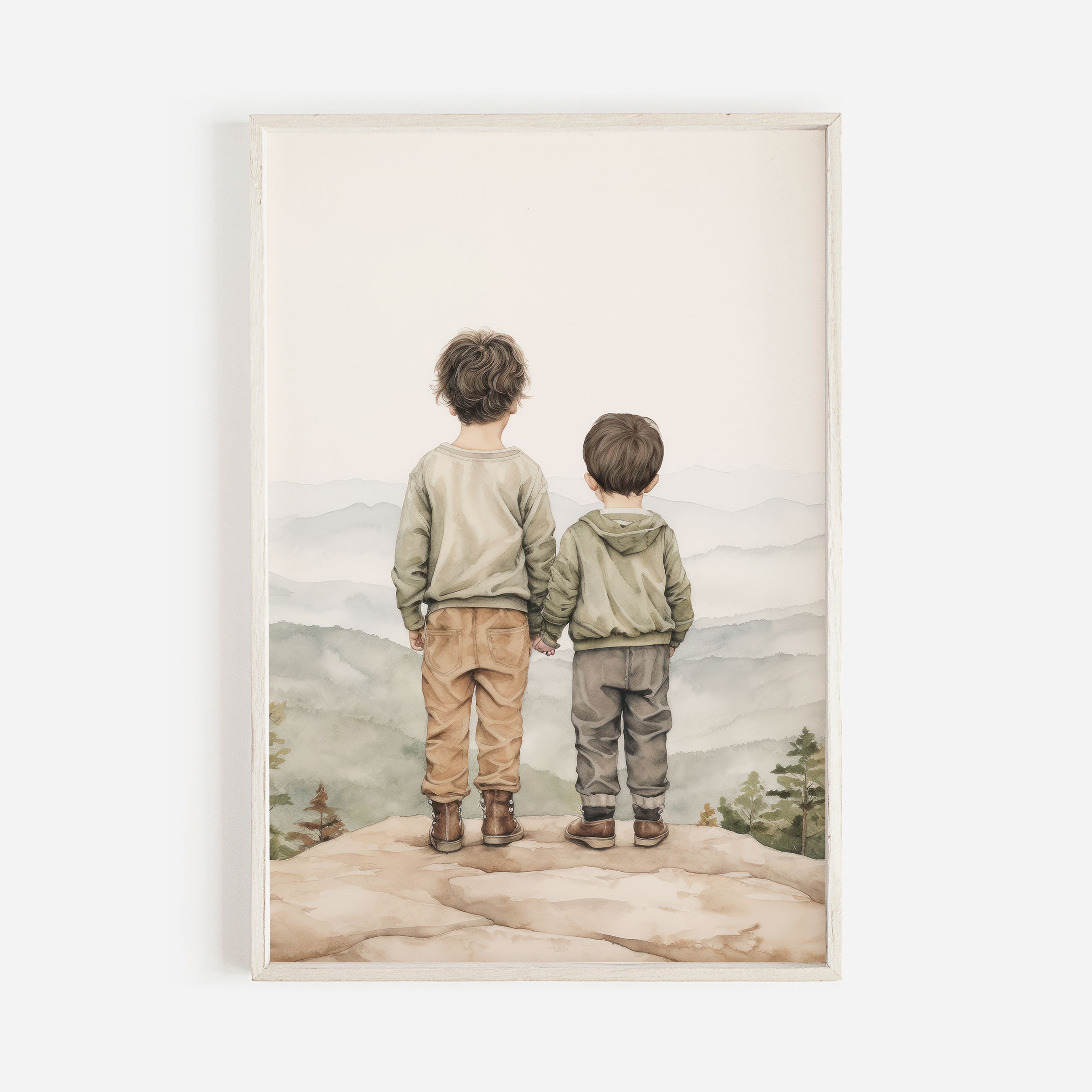 Brothers Bedroom Decor, Brothers Room Print, Two Brothers Painting ...