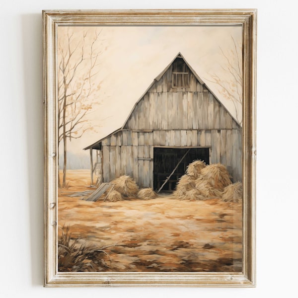 Old Barn Painting - Etsy