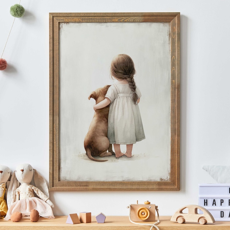 Vintage Pitbull Artwork - Etsy