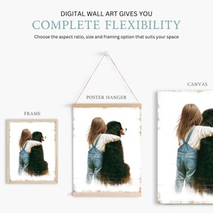 Girl & Bernese Mountain Dog Art Print, Bernese Mountain Dog Nursery Decor, Berner Sennen ...