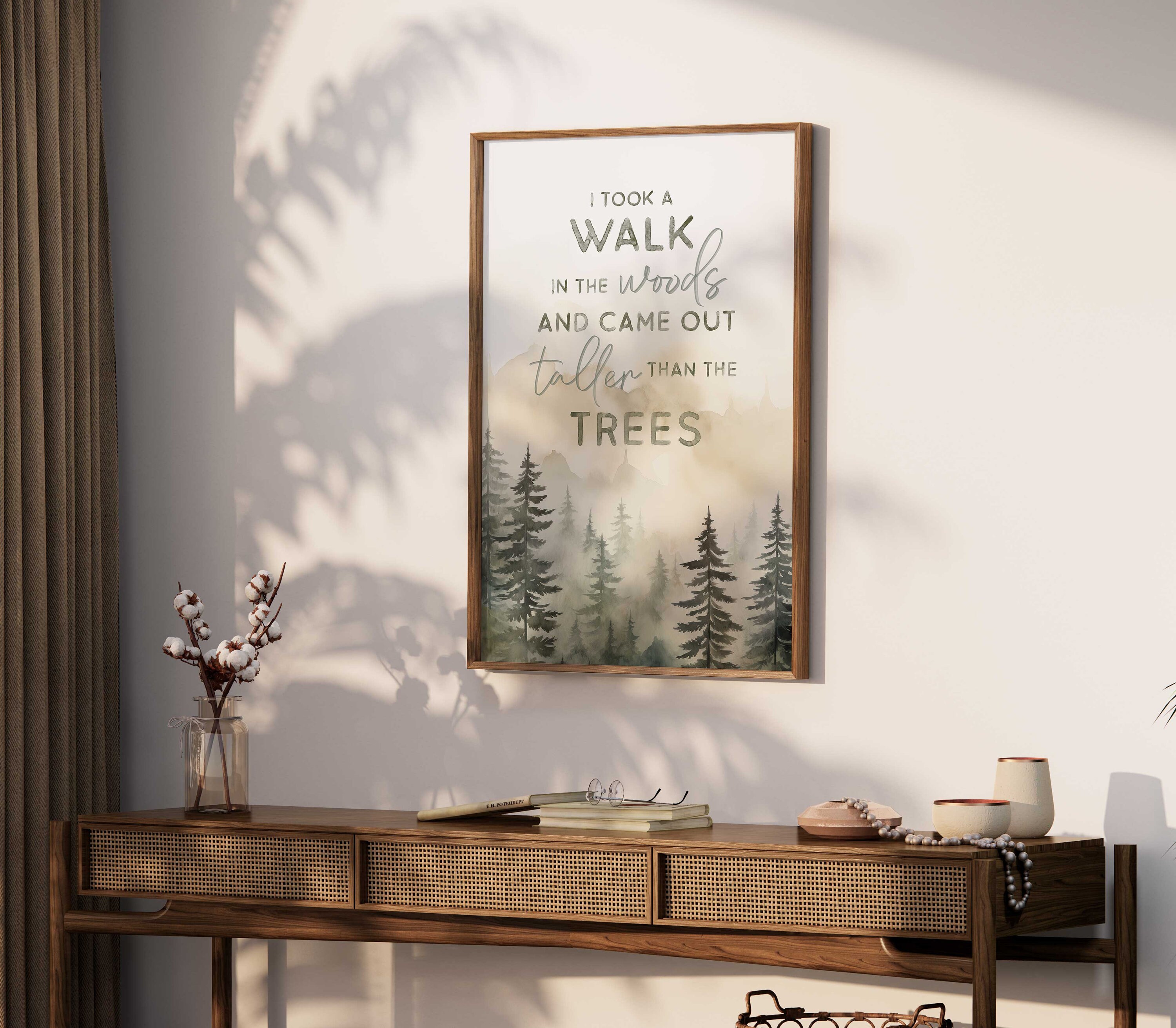 Forest Quote Wall Art Vintage Style Inspirational Décor - Etsy
