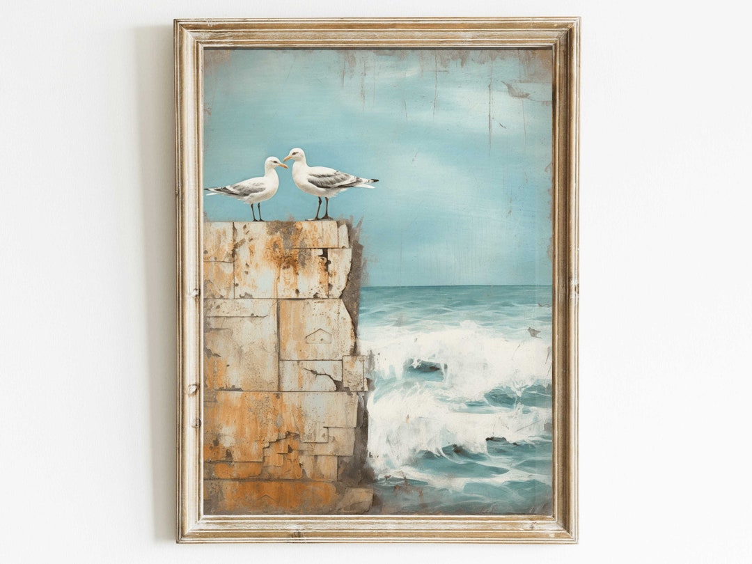 Seagull Print, Sea Bird Wall Art, Costal Wall Art, Sea & Coastal ...