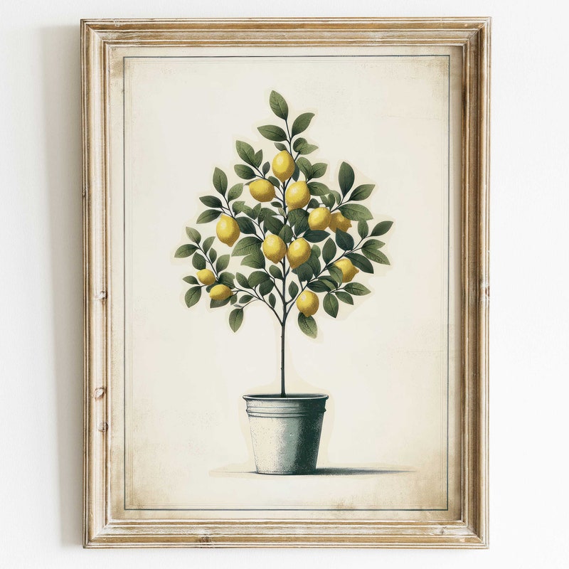 Lemon Tree Painting - Etsy