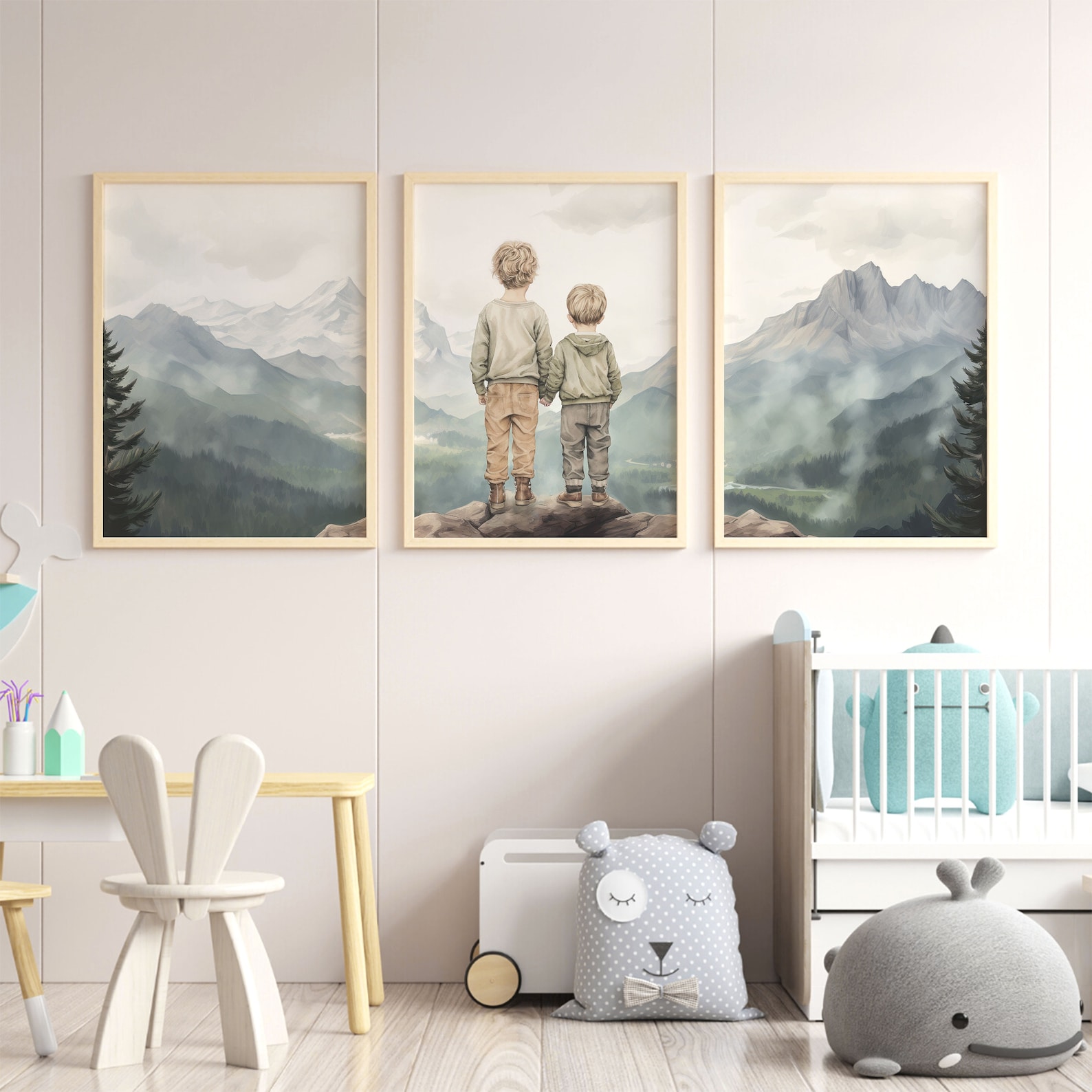 Brother Adventure Art, Brother Painting, Set of 3 Adventure Prints, Big ...