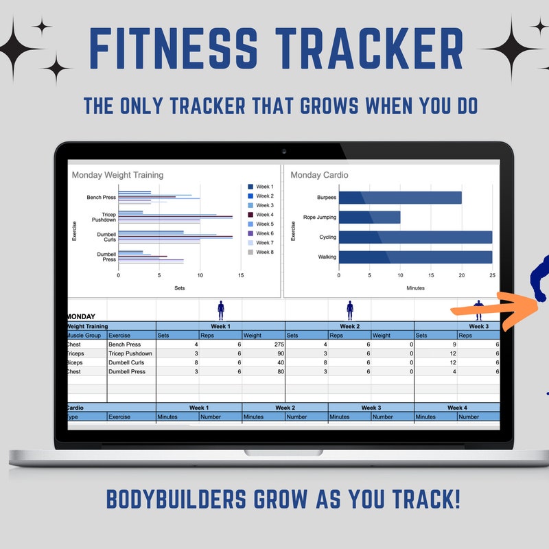 Workout Spreadsheet Track - Etsy