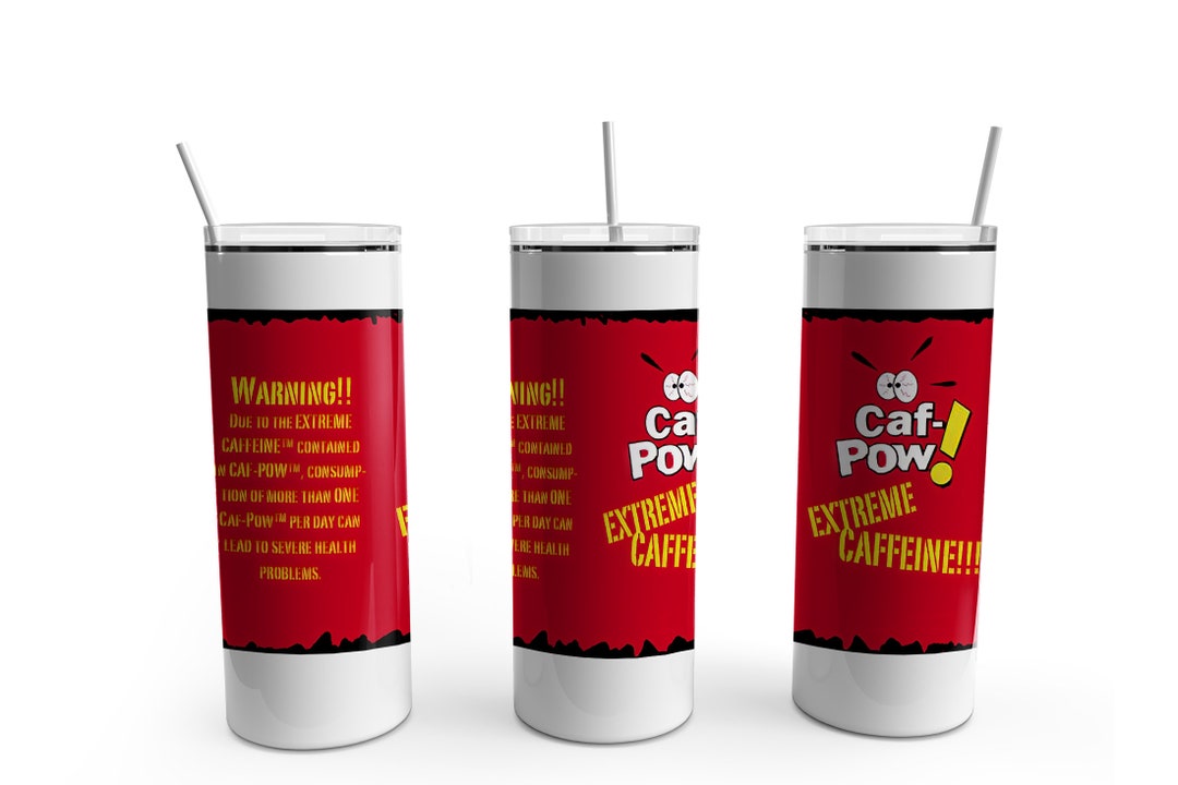 Caf-pow Skinny Stainless Steel Tumbler 20 Oz or 30 Oz With Lid and ...