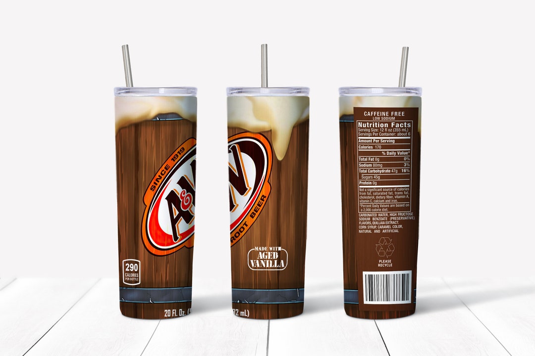 A&W Root Beer Skinny Stainless Steel Tumbler 20 Oz, 25 Oz, or 30 Oz ...