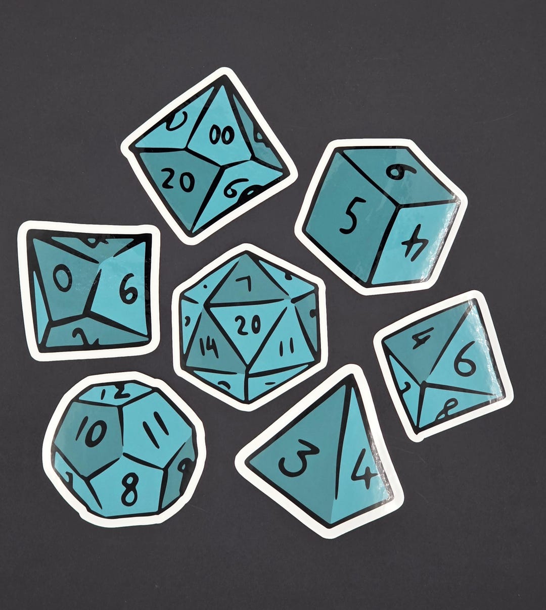 Dnd Dice Sticker Set - Etsy