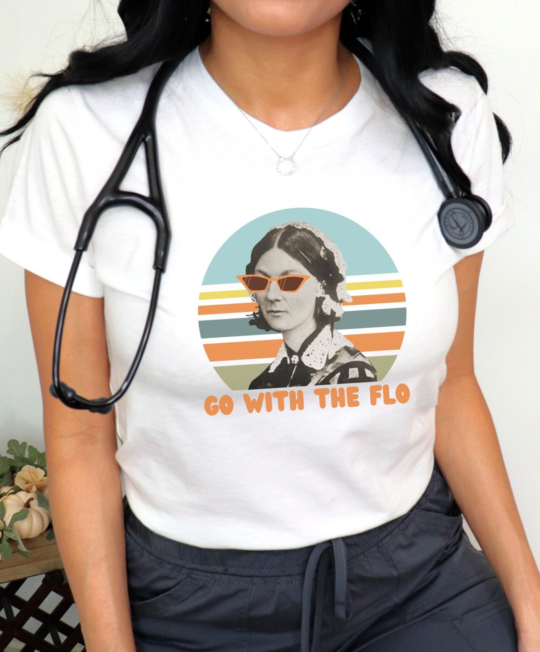 Nurse Shirt for RN Go With the Flo Florence Nightingale Shirt for ...