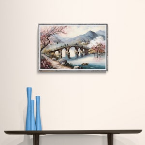 Sakura Bridge | Downloadable PRINTABLE Digital Art - Etsy