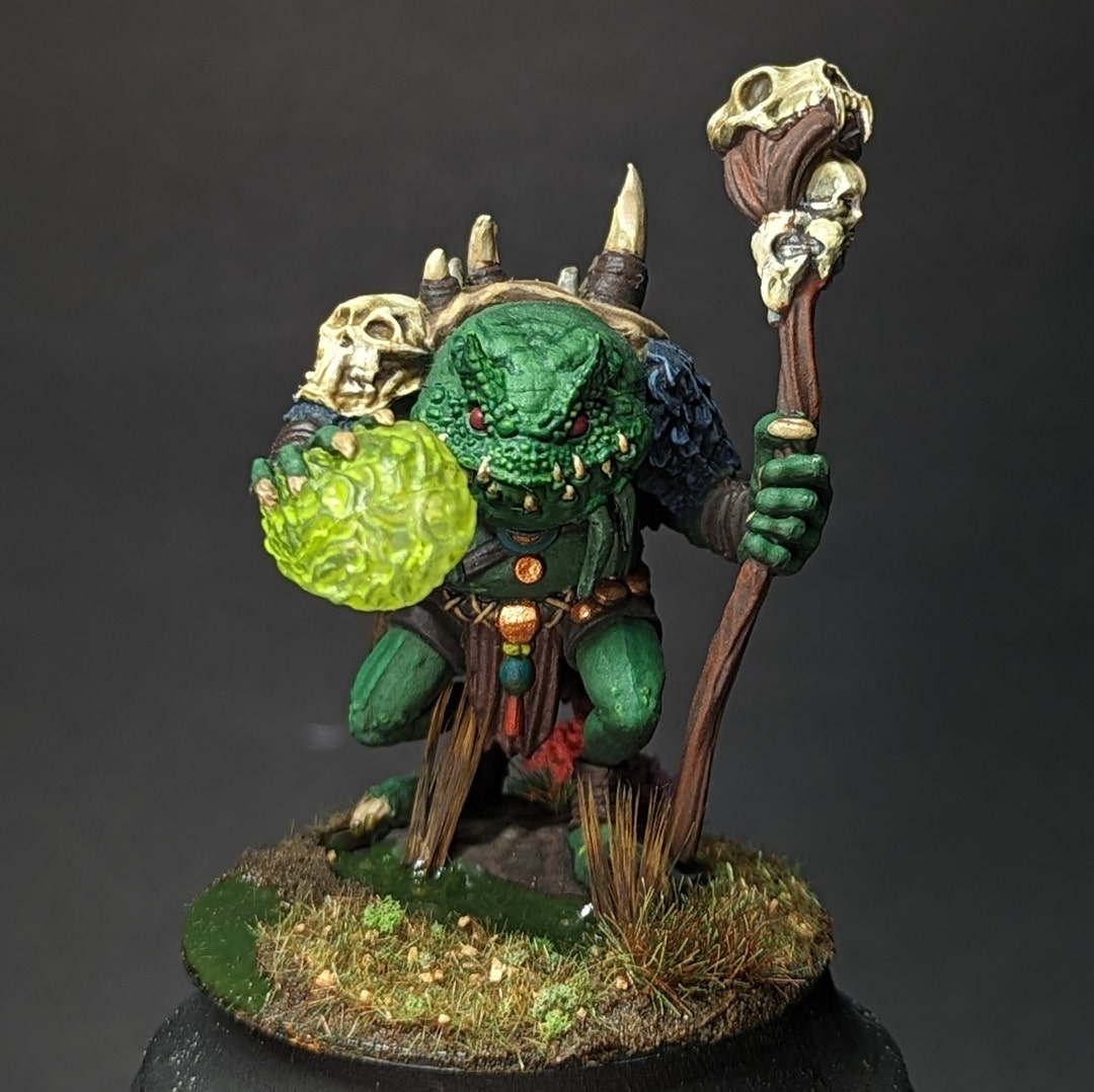 Painted D&D Nolzur's Marvelous Minis Green Slann, Dnd, DND Monster ...