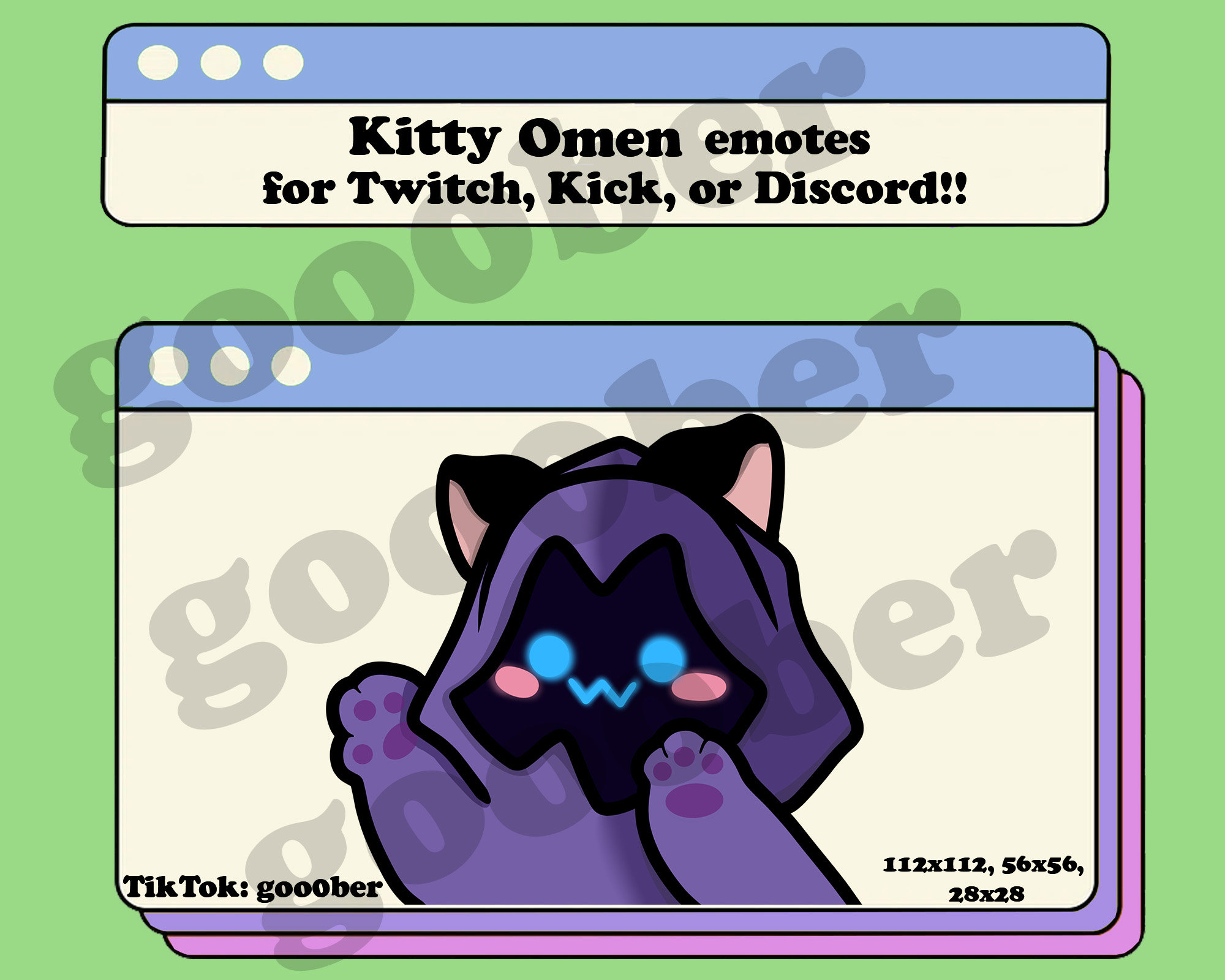 Omen Kitty Emote for Twitch, Kick, and Discord Valorant Emote for Chat ...