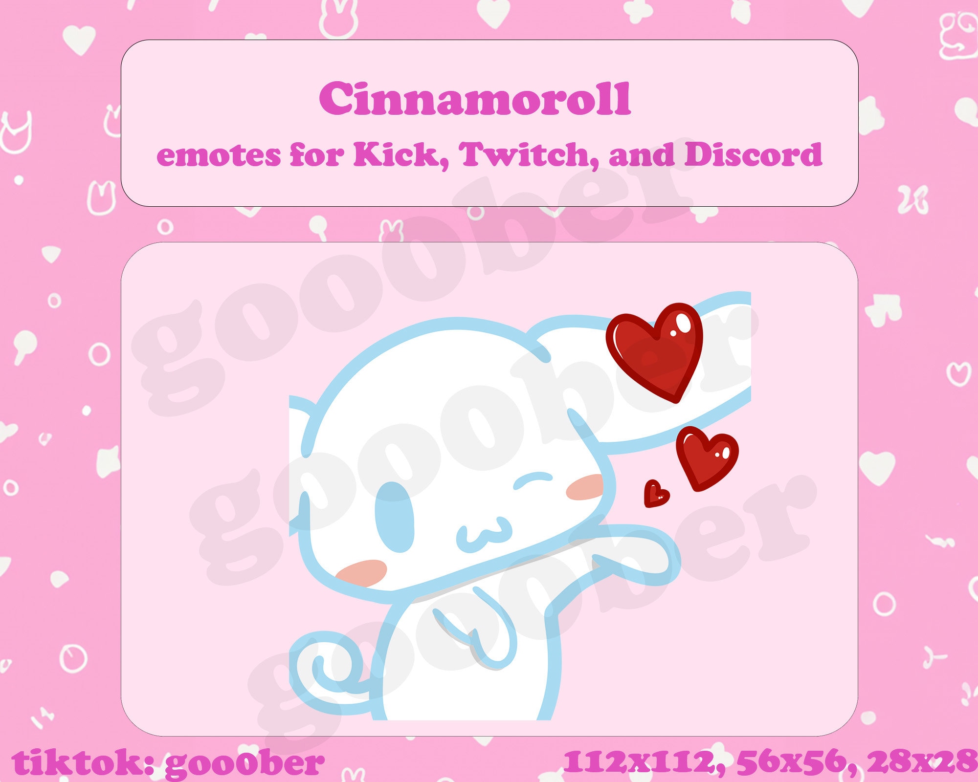 Cute Kawaii Plush Cinnamón Róll Emote Twitch and Kick for Streamers or ...