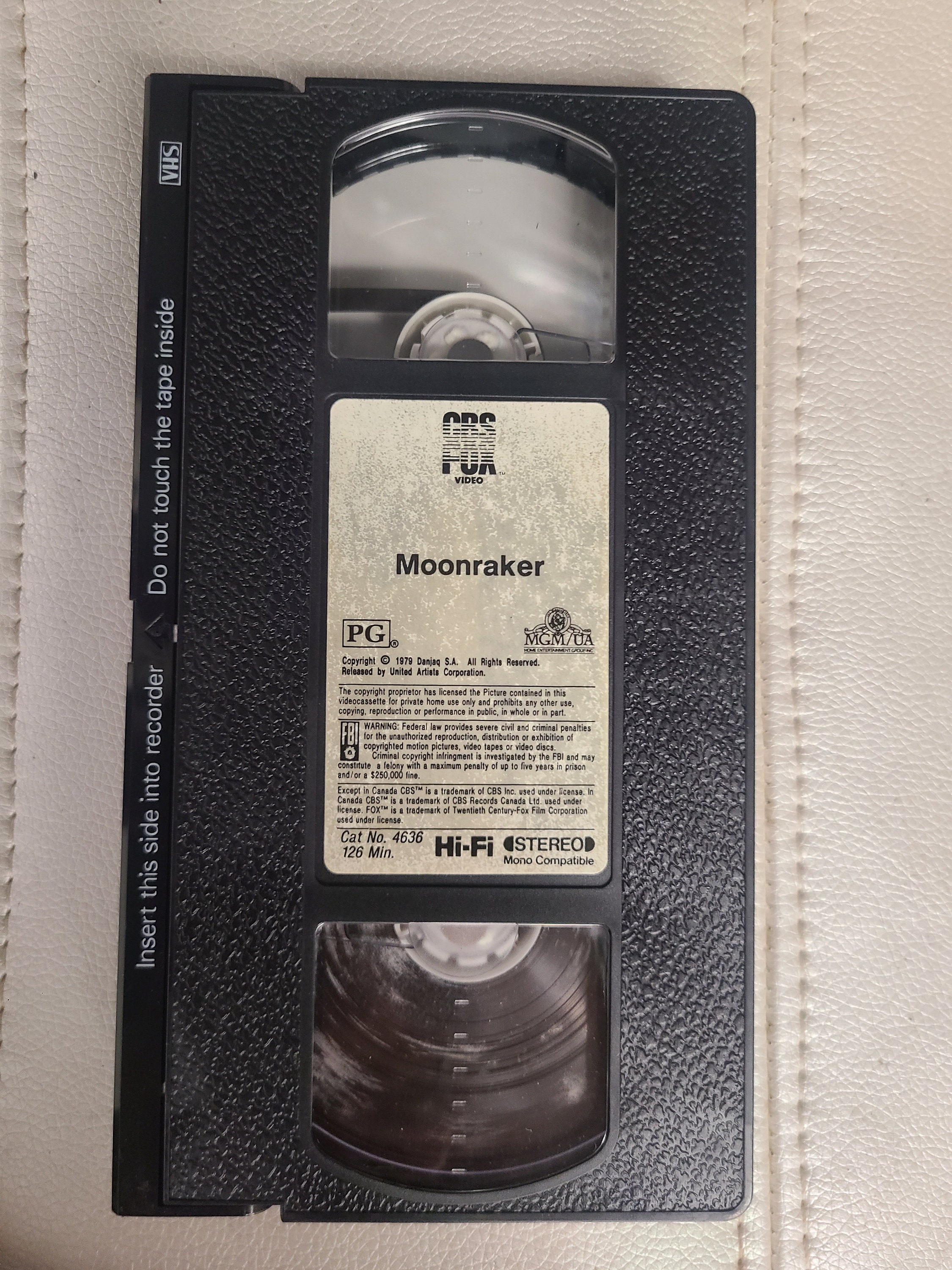 Moonraker Vhs CBS Fox Roger Moore James Bond 007 - Etsy