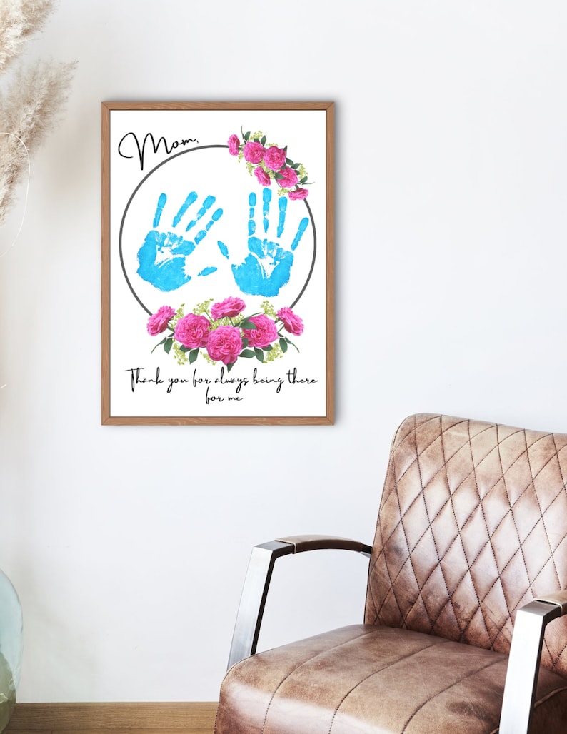 Handprint Art for Mom, Printable Handprint Gift for Mom, Gift From Kids ...