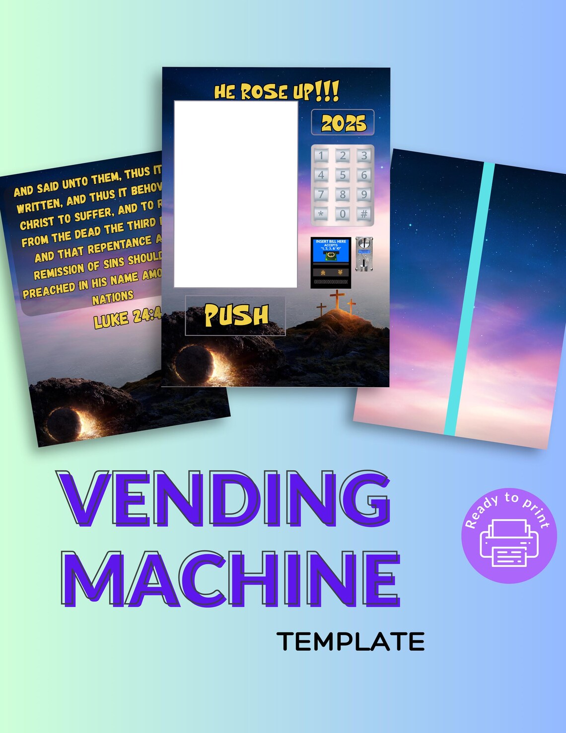 Printable Vending Machine Template, Digital Download, Gift for Kids ...