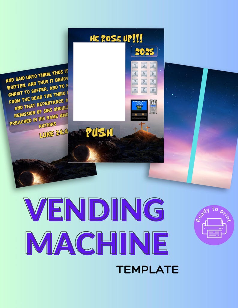 Printable Vending Machine Template, Digital Download, Gift for Kids ...